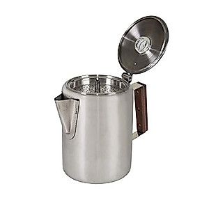 Stansport Stainless Steel Percolator Coffee Pot - 9 Cup