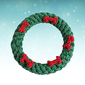 ULTECHNOVO Puppy Toys pet Teething Rings Puppy Training Toy Dog chew Rope Puppy Puzzle Toys Educational Toys Pet Donuts Toys Pet Woven Rope Toy Christmas pet Dog chew Rings The Dog Toy Set