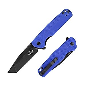 OKNIFE Ratel Folding Pocket Knife, EDC Knife with 154CM Stainless Steel 3.2" Tanto Blade and G10 Handle, Flipper Tab and Liner Lock, Carry Pocket Clip, for Outdoor, Camping, Survival