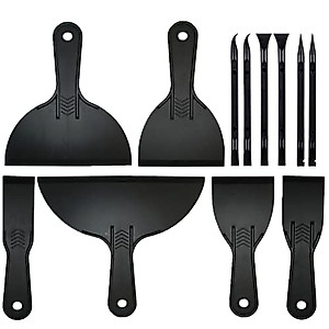 Putty Knife, 12PCS Plastic Paint Scraper, Multipurpose Spackle Knife, Scraper Tool For Painting, Caulking, Spackling, Wallpaper, Drywall, 3D Printing, Spatula Scraper, Scraper Cleaning Tools