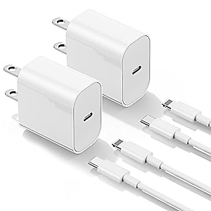 iPhone 14 13 12 Charger Fast Charging, 20W Apple Fast Charger Block with USB C to Lightning Cable 6ft, Type C Wall Plug with Cord Apple Chargers for iPhone 14 13 12 11 XS Pro Max Plus iPad (2-Pack)
