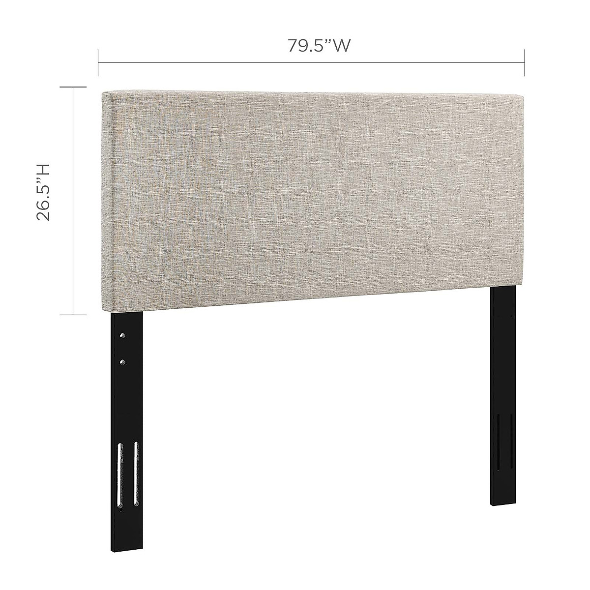 Modway Claire Linen Fabric Upholstered King and California King Headboard in Beige