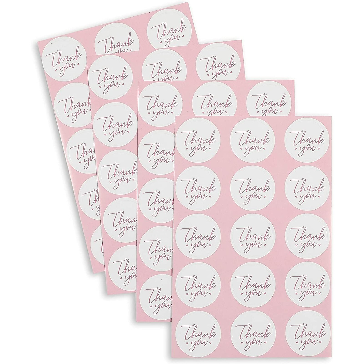 Pipilo Press 60 Pack Girl Baby Shower Thank You Cards with Envelopes and Stickers for Gender Reveal Parties (6 x 4 In)