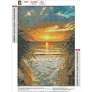 MXJSUA 5D Diamond Art Painting Kits for Adults, Beach Diamond Art Kits Sunset Diamond Art Painting Sea Kit for Adults Full Drill, DIY Crystal Picture Art for Home Wall Decor 12x16 inch