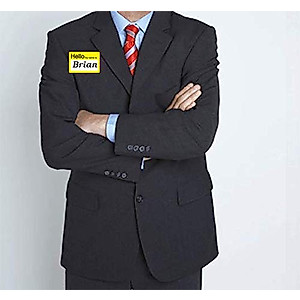 Remarkable Name Tag Labels Hello My Name is Stickers,2 X 3 inch Name Tag Labels Great for Kids,Employees,Reunions,Professionals,Parties,School,Notebooks,Events/Pack of 200 (Yellow) …