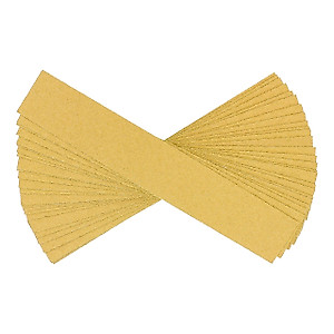 Dura-Gold Premium 40 Grit Gold Pre-Cut PSA Longboard Sandpaper Sheets, Box of 20, 2-3/4" x 16-1/2" Self-Adhesive Stickyback Sandpaper for Automotive, Woodworking Air File Sander, Hand Sanding Block