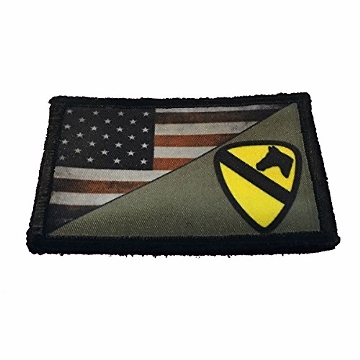 Full Color US Army 1st Cavalry Division USA Flag Morale Patch Tactical Military. 2x3" Hook and Loop Made in The USA