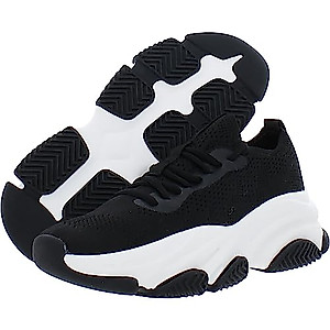 Steve Madden Women's Pike Sneaker, Black, 8.5