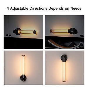 AUGE LIGHT 3-in 1 Battery Powered Wall Light Magnetic LED Wall Lamp Cordless Wall Lights Motion Sensor Wall Sconces for Indoor Staircase Corridor Beside Hallway Cabninet(Gray)