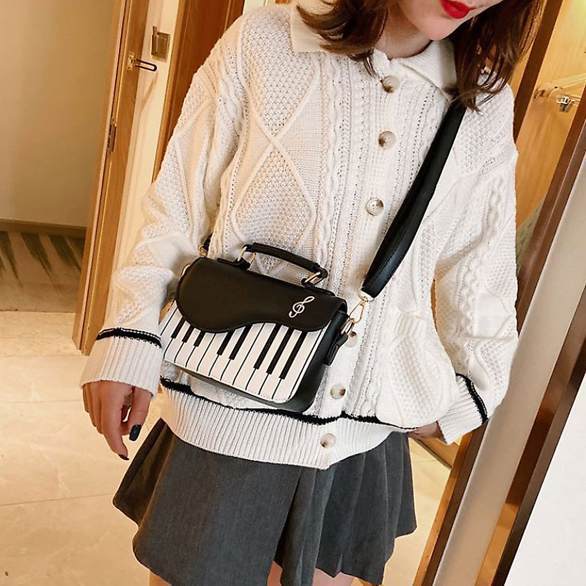 Reberomantic Women's Shirt Shape Crossbody Bag Punk Style Evening Handbag Purse Lapel Collar Satchel Bag,Z-shirt black One Size