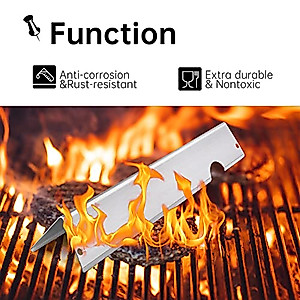 Clivimi 17 Inch Grill Flavorizer Bars, Grill Heat Deflectors Flavor Bars BBQ Gas Grill Replacement Parts for Weber 66032 66795 66040, Genesis II/LX 300 Series, II E-310, E-330, E-335, S-310, S-335