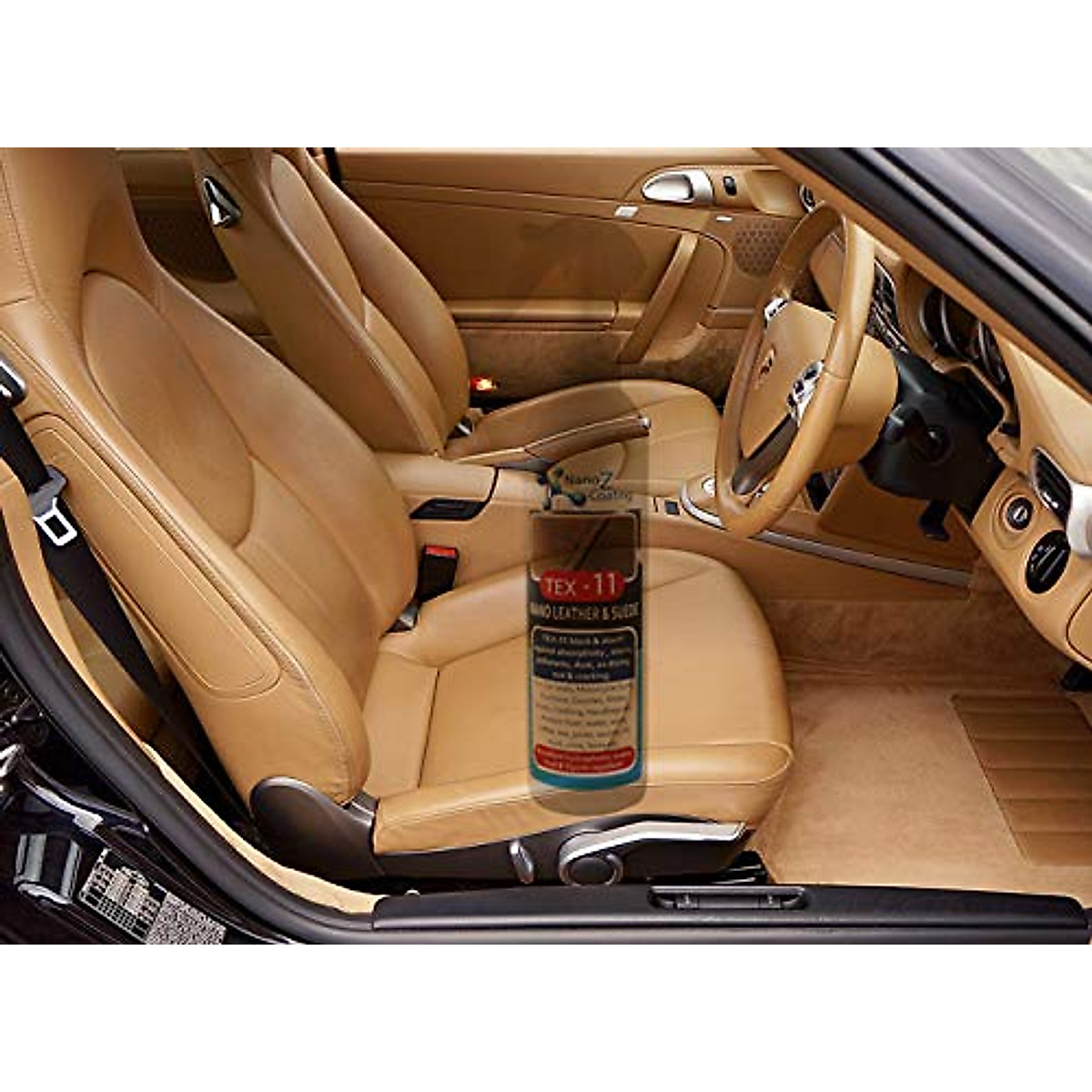 Nano Leather and Suede Protection Spray, Environmentally Friendly Waterproof Coating for Suede and Leather Stain Repellent for Boots, Shoes, Car Seats, Jacket, Furniture, Bag. (8.45 fl.oz)