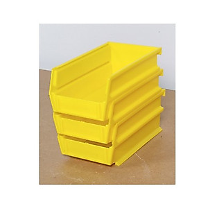 Triton Products 3-220Y LocBin Stacking, Hanging, Interlocking Polypropylene Bins 7-3/8-Inch L by 4-1/8-Inch W by 3-Inch H Yellow 24 CT