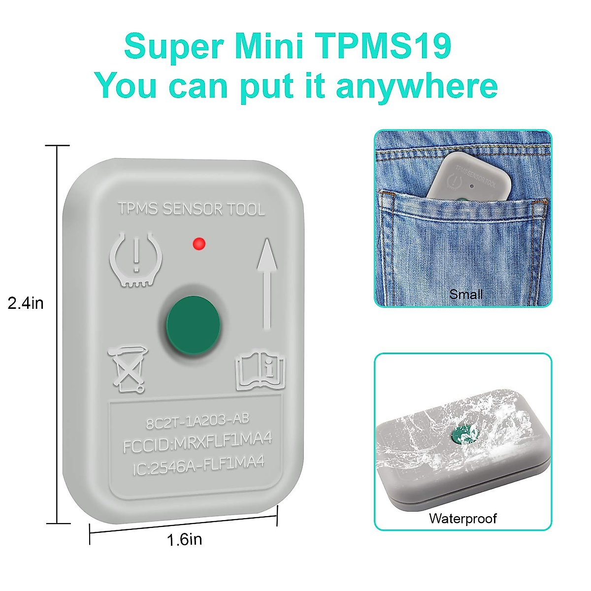 JDIAG TPMS Sensor Tool, TPMS Relearn Tool for F150 Auto TPMS Reset Sensor Programming Training Tools Tire Pressure Monitoring System (TPMS-19 / 8C2Z-1A203-A)
