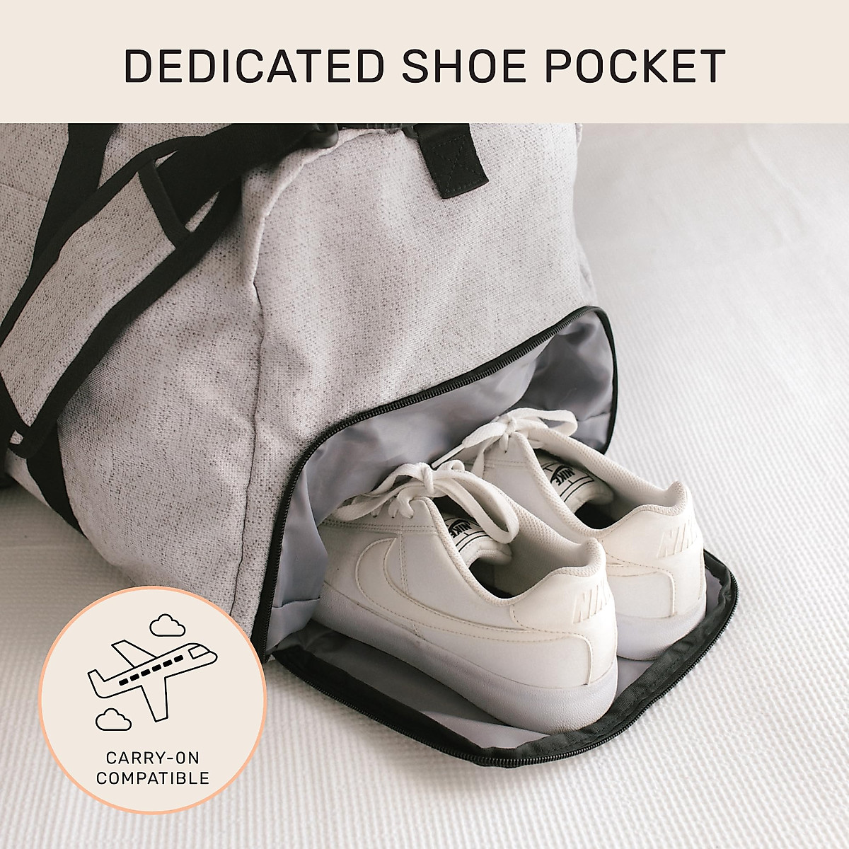 Jadyn 22" Women's Large Duffel/Weekender Bag with Shoe Pocket, Travel Bag