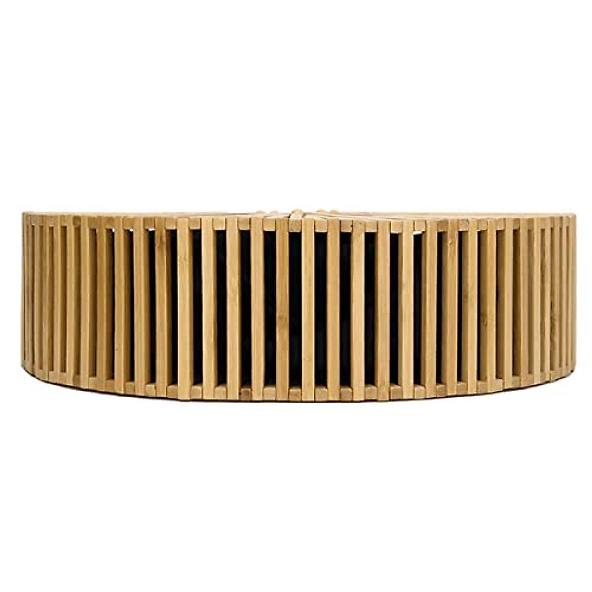 summer beach holiday bamboo woven bag retro portable straw woven bag Tote Bamboo Handbag Bown straw bag Acrylic rattan bag drawstring beach bags for summer (X-Small(10.23"x11"x3.2")),Natural)