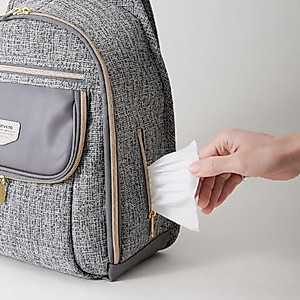 SUNVENO Mini Diaper Bag Backpack, Multifunctional Baby Bag with Insulated Pockets Waterproof Travel Bag, Grab-Top Handle (Hemp Grey)