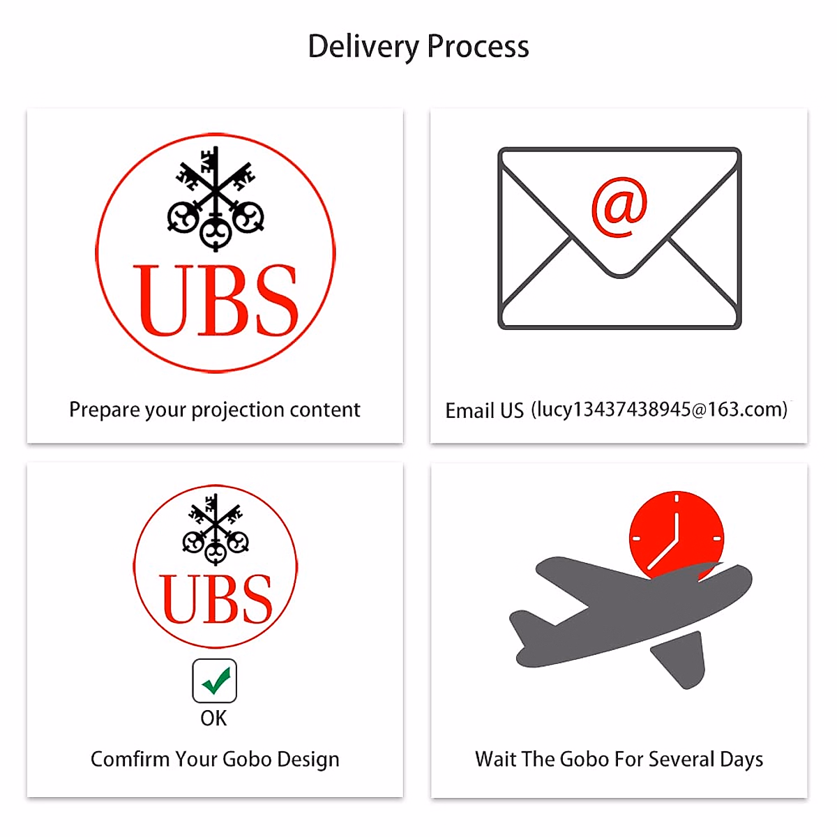 150W LED Logo GOBO Projector Ip67 Waterproof DJ Effect Light Including Free Custom Glass GOBO to Project Image for Hotel Company Store Wedding Advertising Indoor and Outdoor Use (150W)