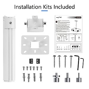 Suptek Extended Mini Projector Ceiling Mount Adjustable Wall Mount with Thread Adapters for Projector DVR Camera, Max 21inch (PR05MINI)
