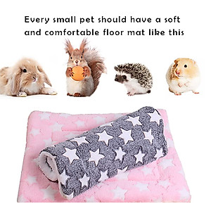 Pet Mattress Supplies Guinea Pig Hedgehog Squirrel Hamster Squirrel Bread Dragon Ferret Puppy Kitten Rabbit Bed mat (Pink)