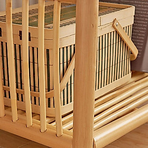 EESHHA Bookcase 4-Tier Arched Bookshelf, Rattan Tall Open Bookcase Storage Shelves, Wood Metal Freestanding Display Rack, Home Decor for Bedroom, Living Room