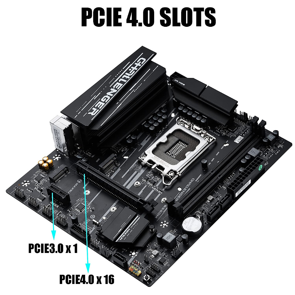 MAXSUN B660 LGA 1700(Intel 12th Gen) mATX Motherboard (PCIe 4.0, DDR4, Dual M.2 Slots, 1Gb LAN, 2X DP, HDMI, VGA, USB 3.2)