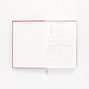 DesignWorks Ink Suede Cloth Hardcover Journal Notebook with Lined Pages, Ribbon Bookmark, and Storage Pocket for Work, Writing, Journaling - Terracotta Journal with Gold Radiant Rays Design 5.75" x 8.125"