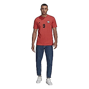 adidas mens Lil Number Tee Crew Red Large