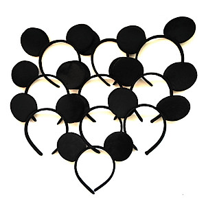 NEWTGAN 20 PCS Mouse Ears Headbands for Birthday Party Theme Park Costume Play Celebration for Boys and Girls (3color) (3 Color)