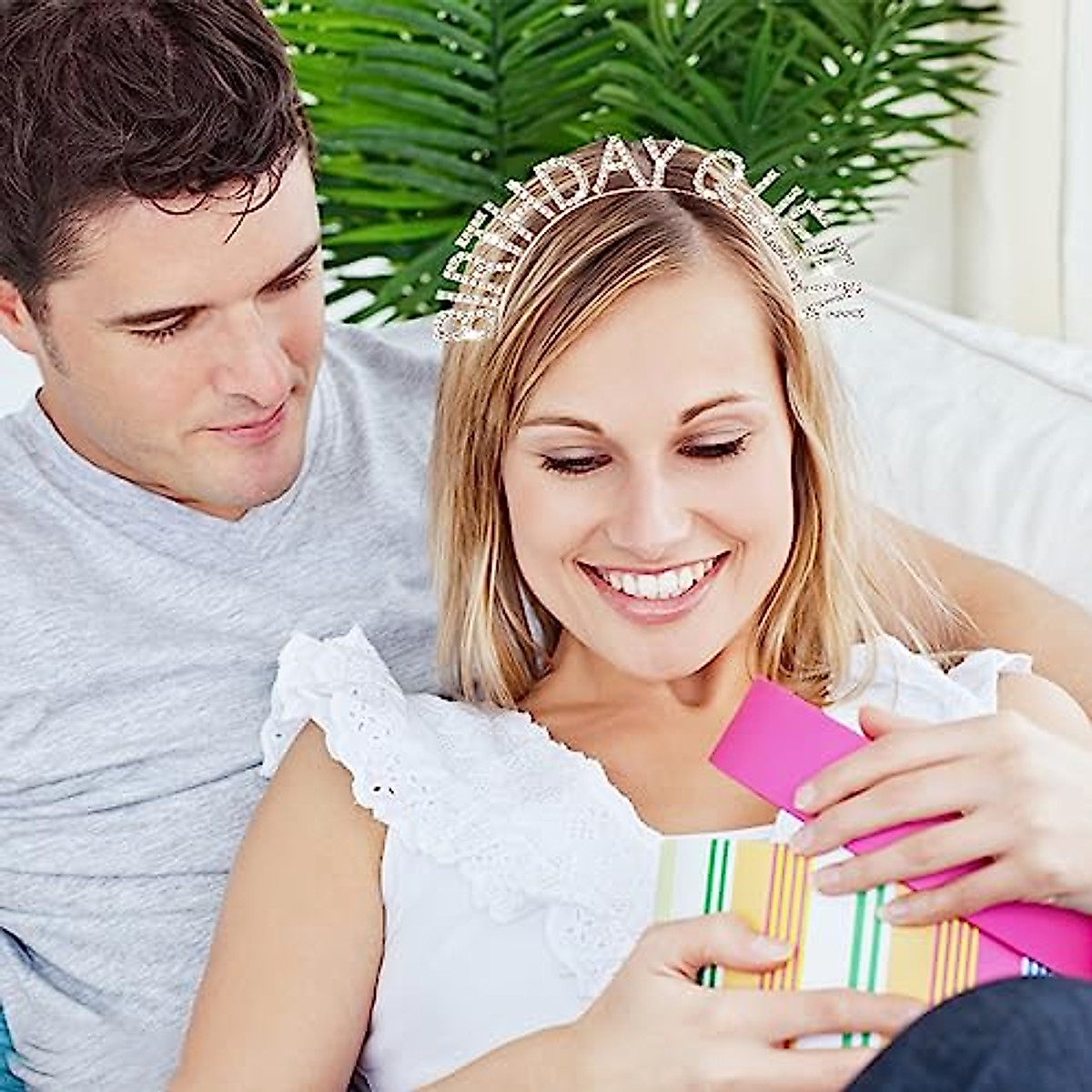 WLLHYF Birthday Crown for Women, Birthday Tiaras Rose Gold Birthday Queen Headband Princess Crown for Girls Birthday Party Accessories