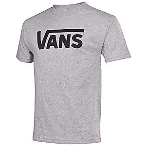 Vans Men Classic Logo T-Shirt (L, Athletic Grey/Black)