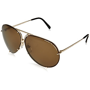 Porsche Design Sunglasses P8478, Gold, 69mm