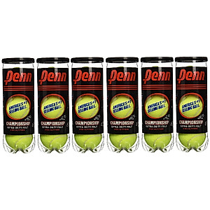 Penn High Altitude Tennis Balls Championship – 6 Pack 18 Balls Yellow - USTA & ITF Approved - Official Ball of The United States Tennis Association Leagues - Natural Rubber for consistent Play