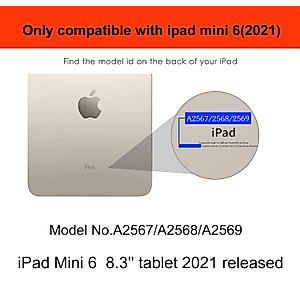 FANRTE iPad Mini 7 Case (A17 Pro) 2024, iPad Mini 6 Case 2021, iPad Mini 7th/6th Generation Case 8.3 Inch,Premium PU Leather Folio Stand Cover with Pencil Holder and Multi-Viewing Angles（Dark Blue）