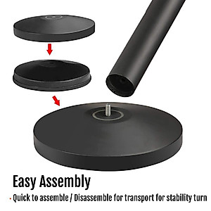 Yaheetech 8-Pack Retractable Belt Stanchion Set with 6.5FT Black Retractable Belt Crowd Control Barriers Queue Barriers Security Pole Posts