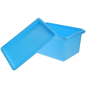 VOSAREA 2pcs Box storage box with lid plastic containers with lids plastic sundries storage plastic storage container cardboard file bin pantry organization office with cover pp food