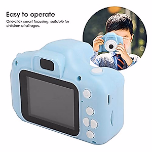 070 Camera Kid Camera Portable Children Cartoon Children Intelligence Kid Mini Photography Camera Digital Video Simple Operation Kid Camera(Blue-General Purpose)