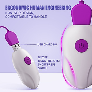 Nipple Clitoral Vibrator Sex Toys - LIKKCUT 2 in 1 Nipple Toys for Women with 10 Vibration Licking Modes Clitoral Stimulator Vibrators, Rechargeable Adult Toys Games for Women Couples, Purple (A)