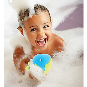 DolliBu Whale Bath Buddy Squirter - Floating Whale Rubber Bath Toy, Fun Water Squirting Bathtime Play for Toddlers, Cute & Soft Sea Life Animal Toy for The Bathtub, Beach, & Pool for Girls & Boys