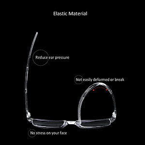LifeArt 4 Pairs Reading Glasses, Blue Light Blocking Glasses, Computer Reading Glasses for Women and Men, Fashion Rectangle Eyewear Frame(4 Clear, 3.00 Magnification)