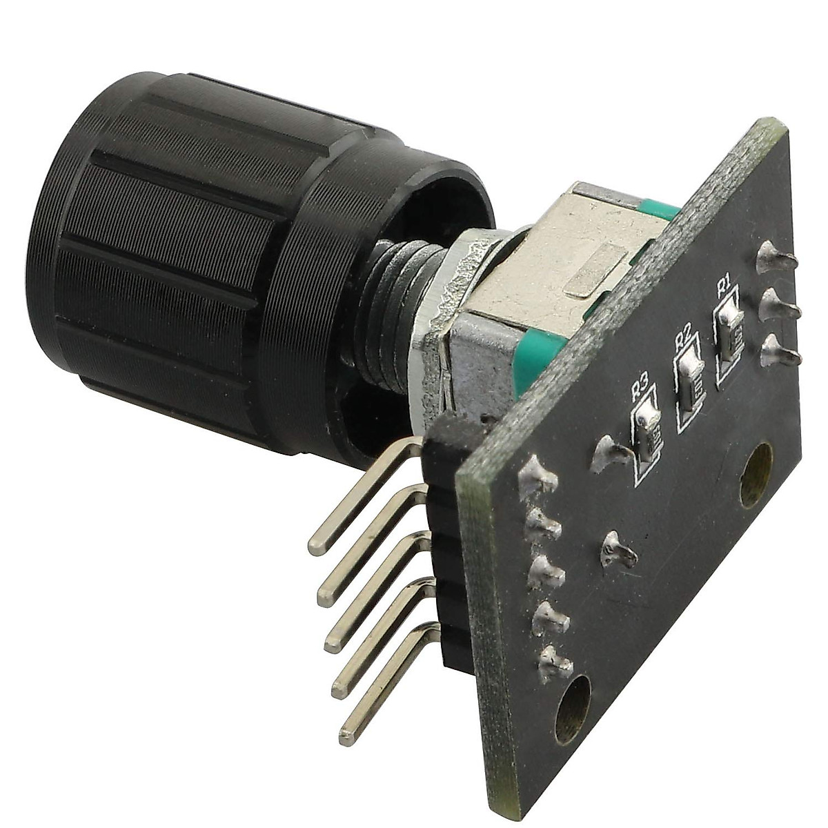 RLECS 2pcs Encoder Module Brick Sensor clickable Switch 360 Degree Rotary KY-040 with Knob Cap for Arduino