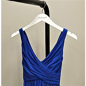 NAHANCO BRM20117 Bridal Hanger, White Wood Hanger with Black Imprint (Bridesmaid), 17” (1 Piece)