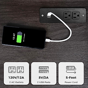 INFANZIA Vinyl Record Player Stand, Large Wooden Turntable Stand Holds Up to 200 Albums, Mid-Century Record Storage with Power Outlets, Record Organizer Cabinet for Living Room, Bedroom, Office