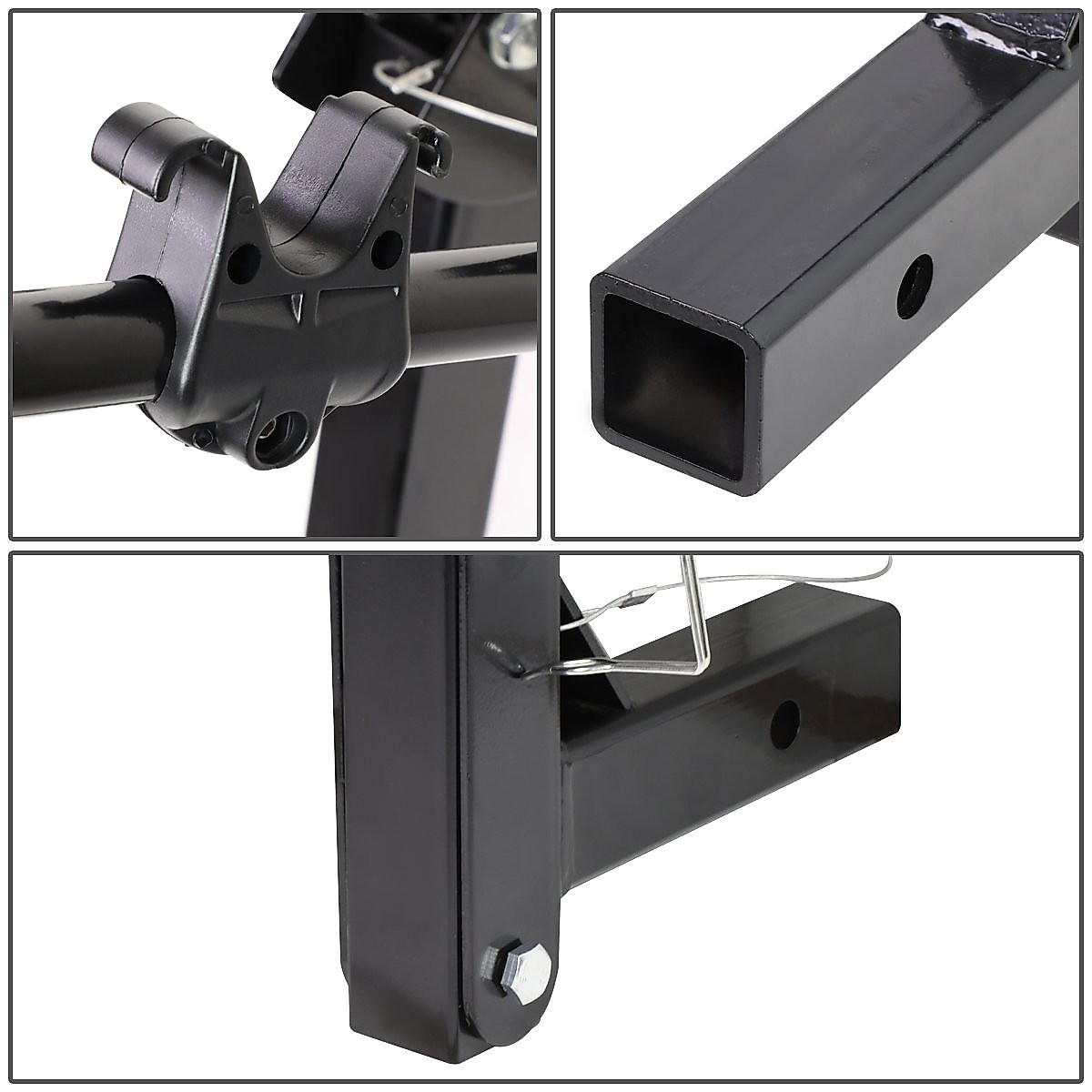 Auto Dynasty 2 Inches Hitch Fold-Up Mount Rear Trailer Bicycle/Bike Rack Carrier Storage (Powdered Coated Black)