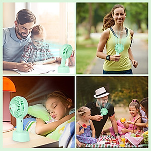 HOTWIND Portable Fan Mini Handheld Fan Desk Fan Battery Operated Small Personal Fan 3 Level Speed Adjustable Rechargeable USB Fan Cute Design Powerful for Stylish Kids Girls Women Men Indoor Outdoor
