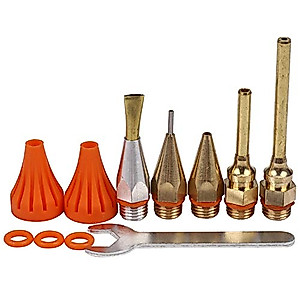 Yothfly 11Pcs Glue Copper Nozzle Small-Bore Long Short Large Diameter Hot Melt Glue Accessories, Golden