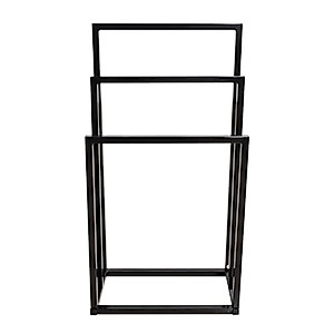 Metal Freestanding Towel Rack 3 Tiers Hand Towel Holder Organizer for Bathroom Accessories, Black