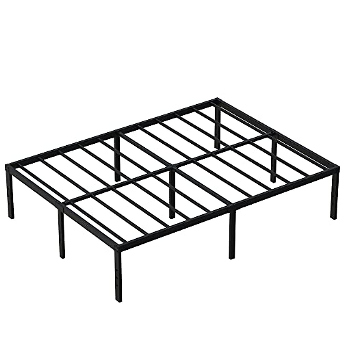 DiaOutro 18 Inch California King Bed Frames Heavy Duty Metal Platform No Box Spring Needed, Maximum Storage, Easy to Assembly, Noise Free, Black