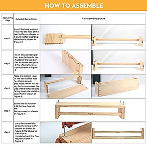 LIGHTOTOS 3 Pack Nursery Book Shelves 16.5 Inch Shelf Organizer, Floating Wall Bookshelf for Home Décor (Natural Wood)