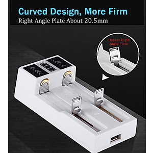 18650 Battery Charger, Suitable for Lithium Battery 18650 26650 10440 14500 18500 16340 32650 Battery Charger, USB Double Slot Battery Charger